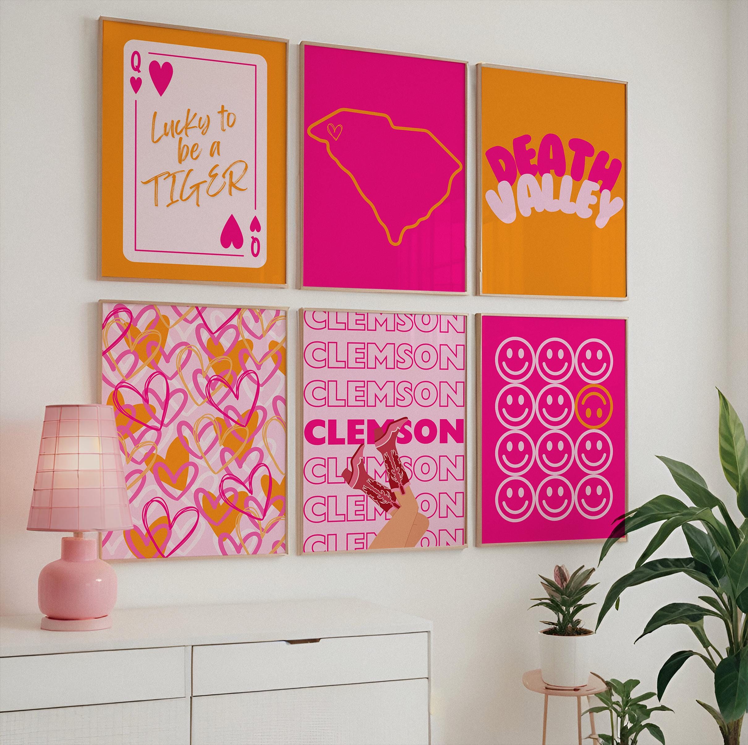 Custom College Dorm Decor Poster Print Set, Set of 6 Custom Preppy ...