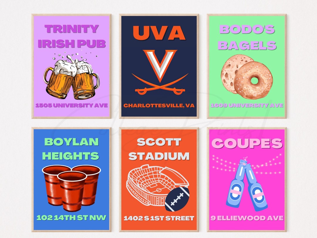University of Virginia Print Posters, College Gifts, Trendy College ...