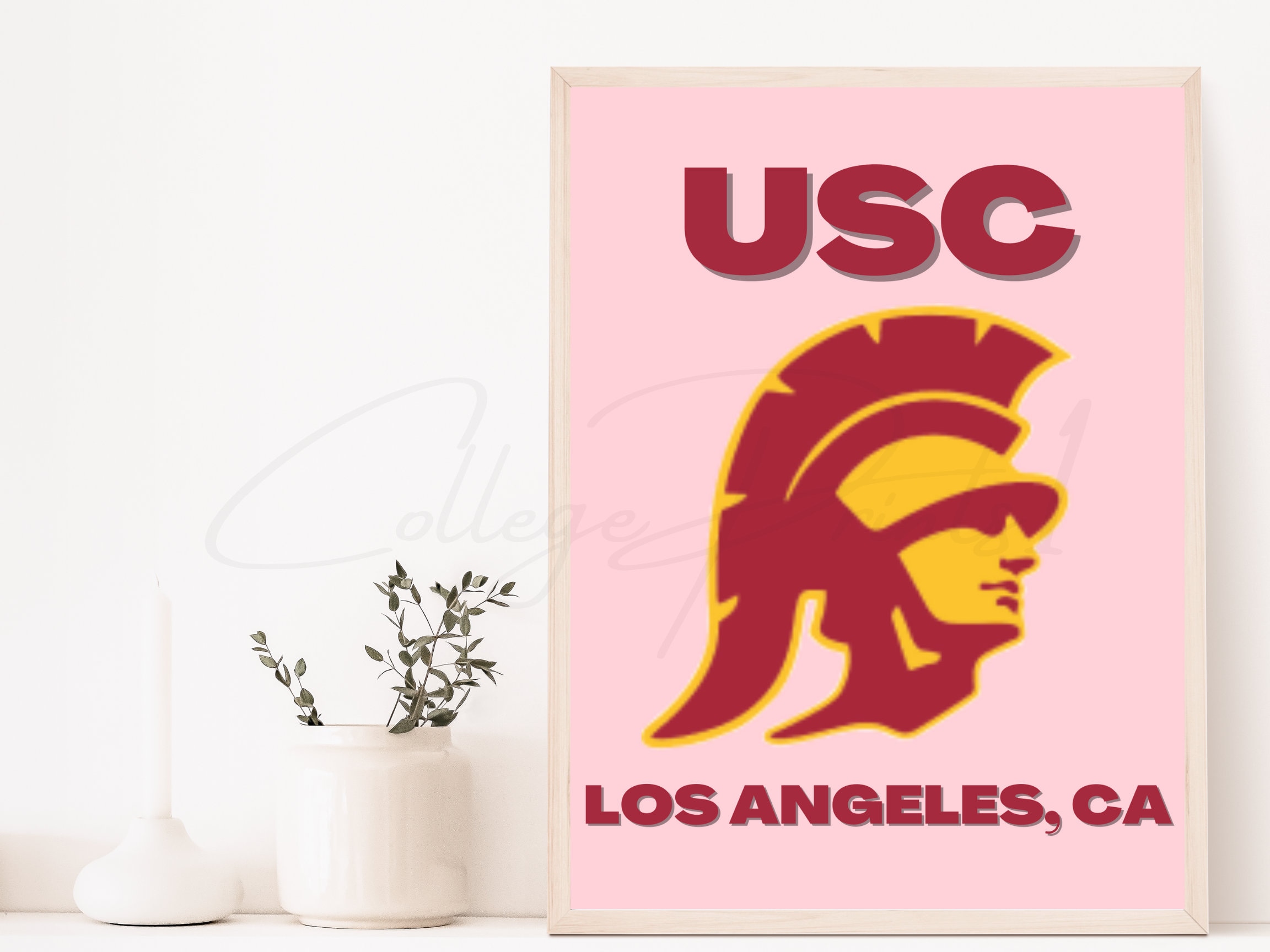 University of Southern California Digital Prints, College Gifts, Trendy ...