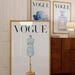 Blue Fashion Magazine Poster Print, Vogue Fashion Wall Art, Aesthetic ...
