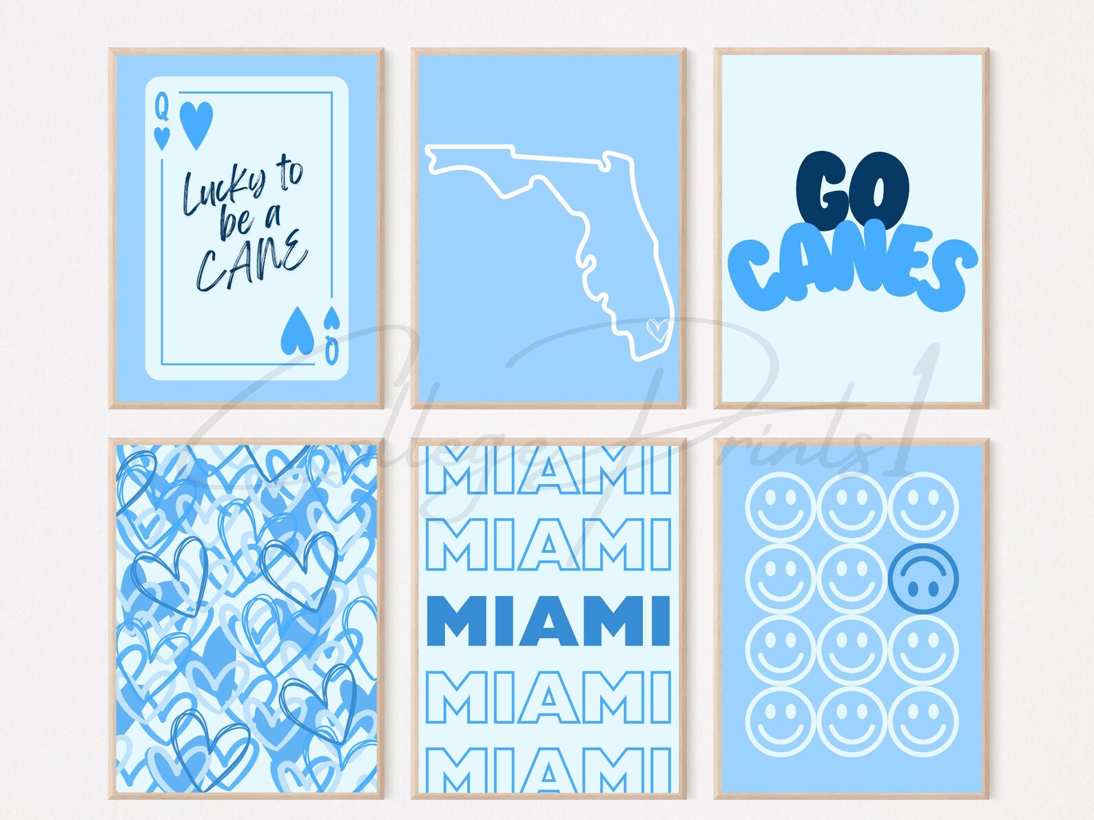 University of Miami Digital Prints, Dorm Wall Art, College Gifts ...