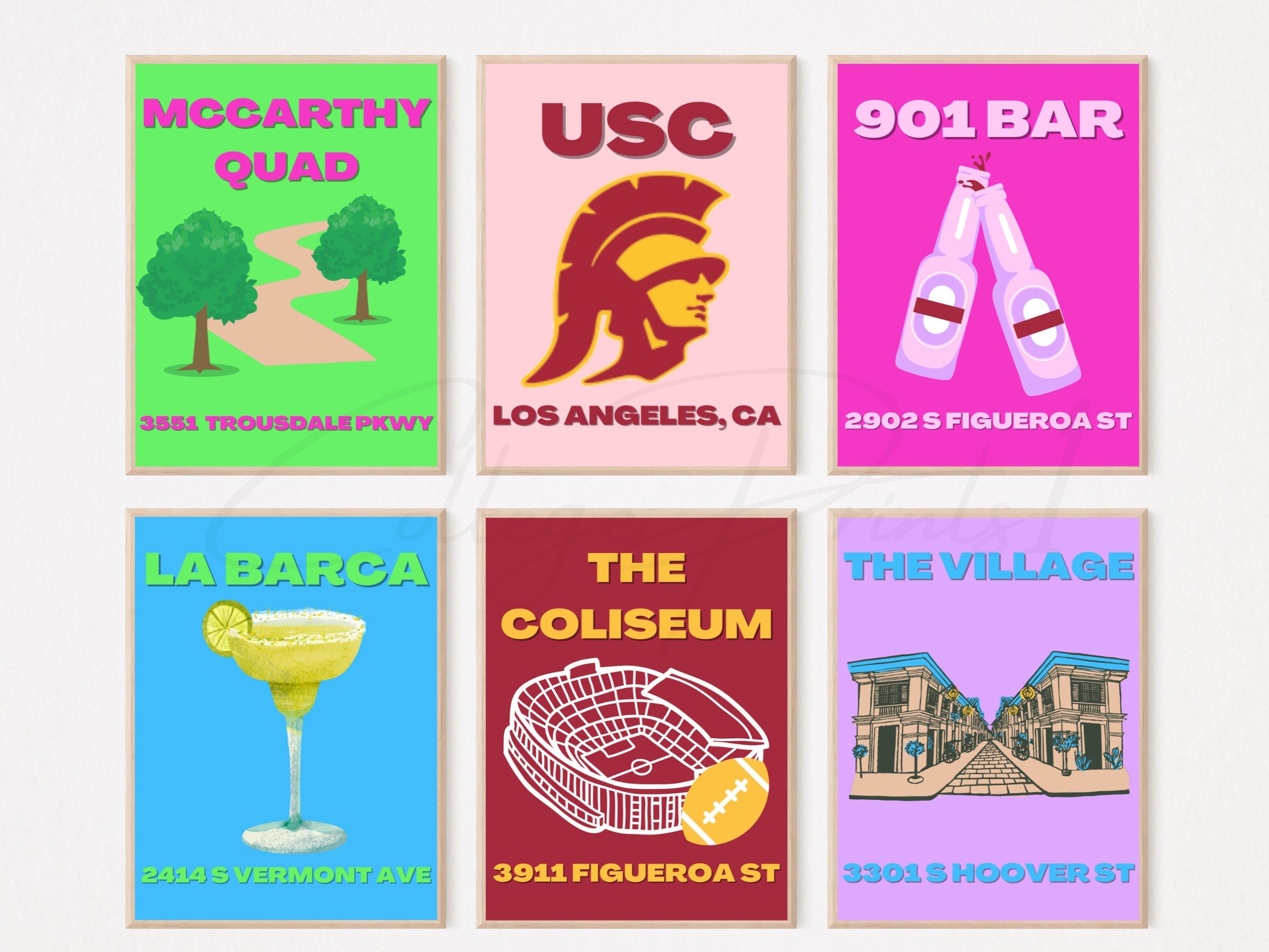 University of Southern California Digital Prints, College Gifts, Trendy ...