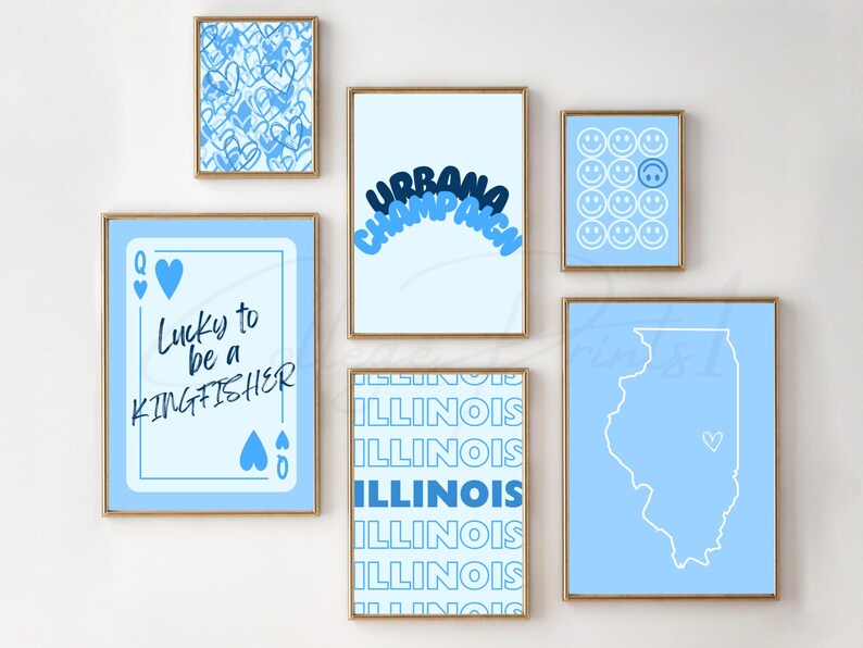 University of Illinois Digital Prints, Dorm Wall Art, College Gifts ...