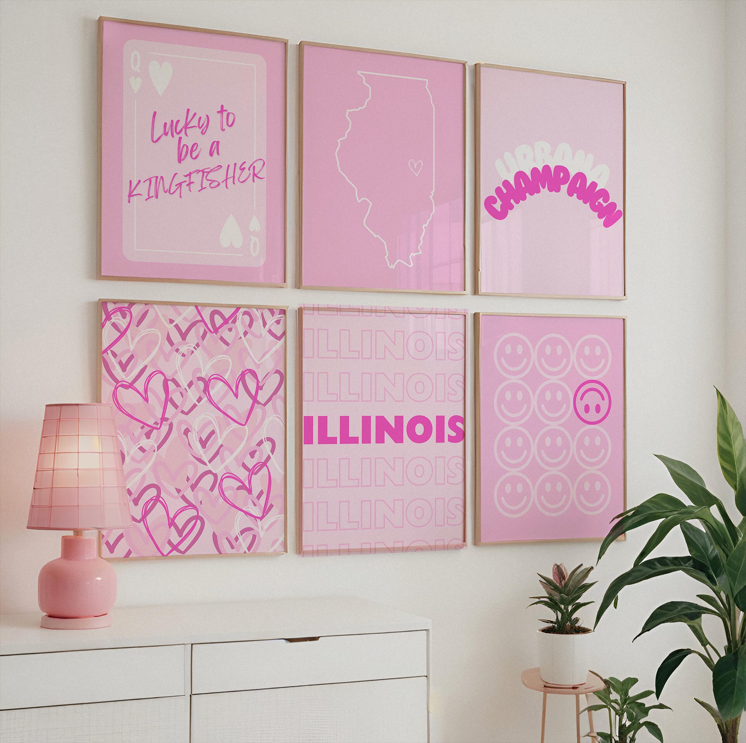 Custom College Dorm Decor Poster Print Set, Set of 6 Custom Preppy ...