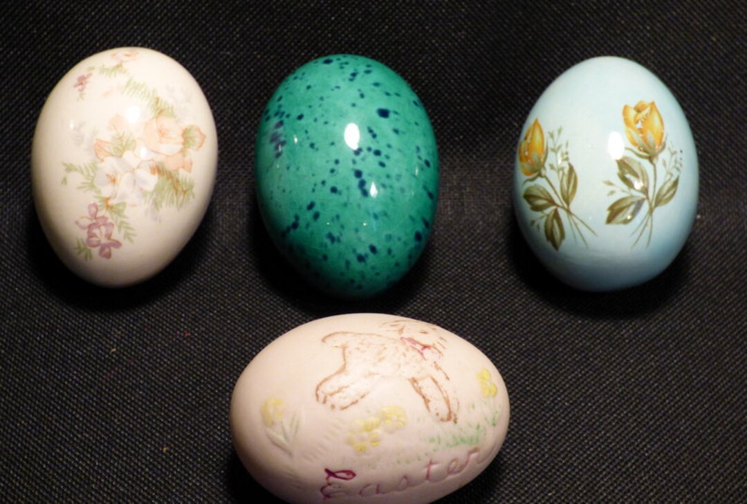 Vintage Ceramic Eggs, 4 Miscelaneous - Etsy