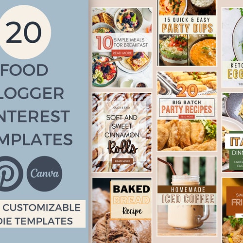 52 Pinterest Templates & Blog Ideas Canva Templates - Etsy