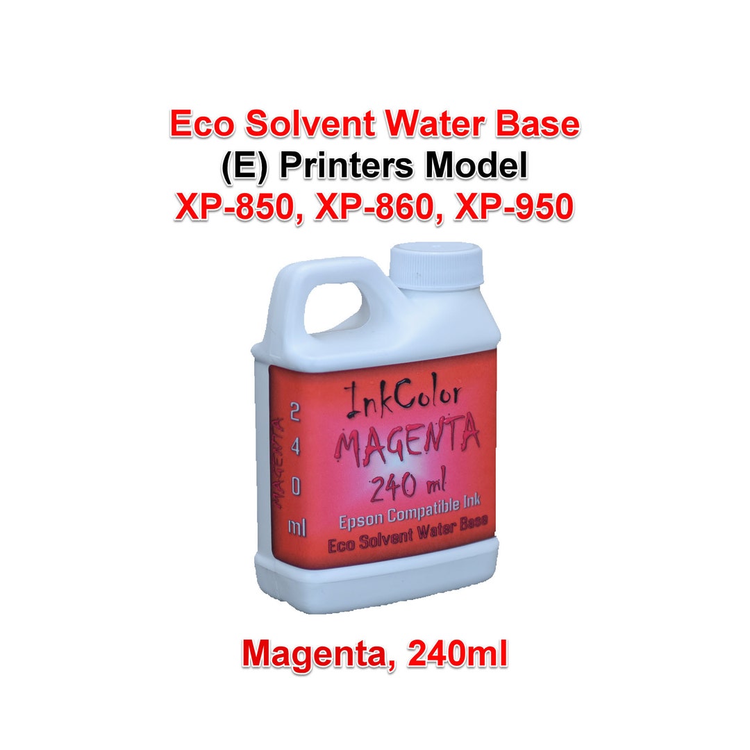 Eco Solvent Water Base Ink Magenta 240ml for (E) Printer Models XP-850 ...
