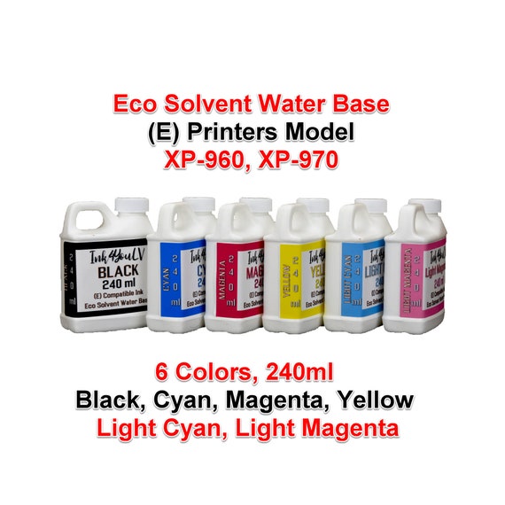 Eco Solvent Water Base Ink 6 Colors 240ml for E Printer | Etsy