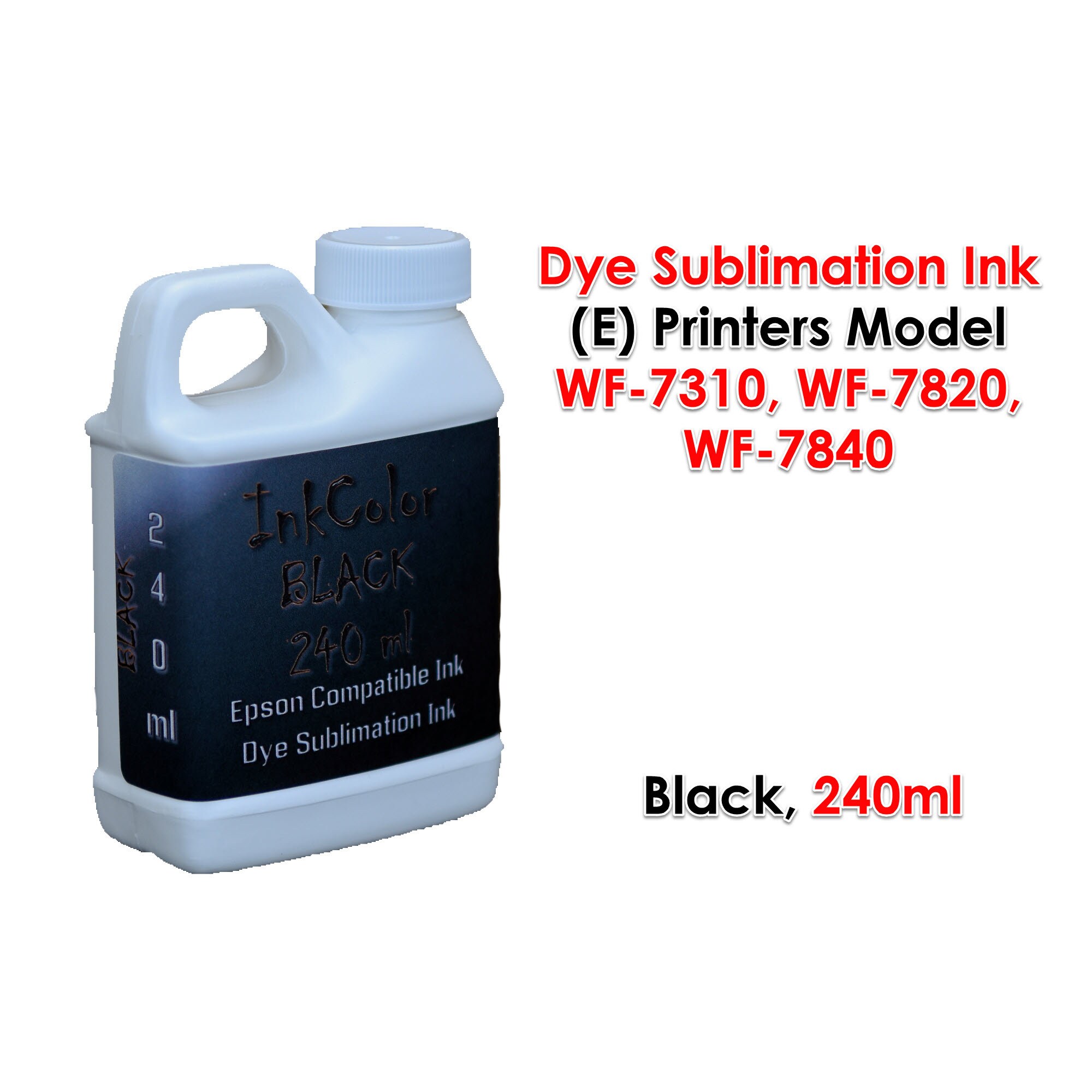 Dye Sublimation Ink 4 Colors 240ml, 4 Bottles, for (E) Printers Model ...