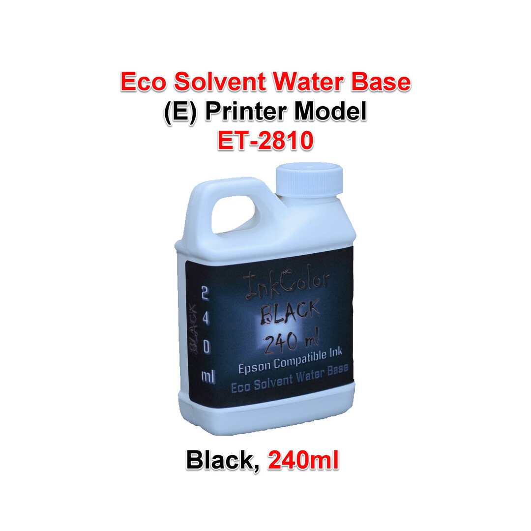 Eco Solvent Water Base Ink Black 240ml for (E) Printer Model ET-2810 1 ...