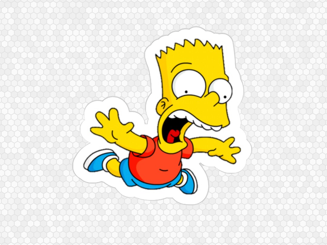 Falling Bart the Simpsons Sticker - Etsy