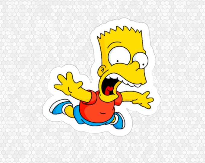 Falling Bart the Simpsons Sticker - Etsy