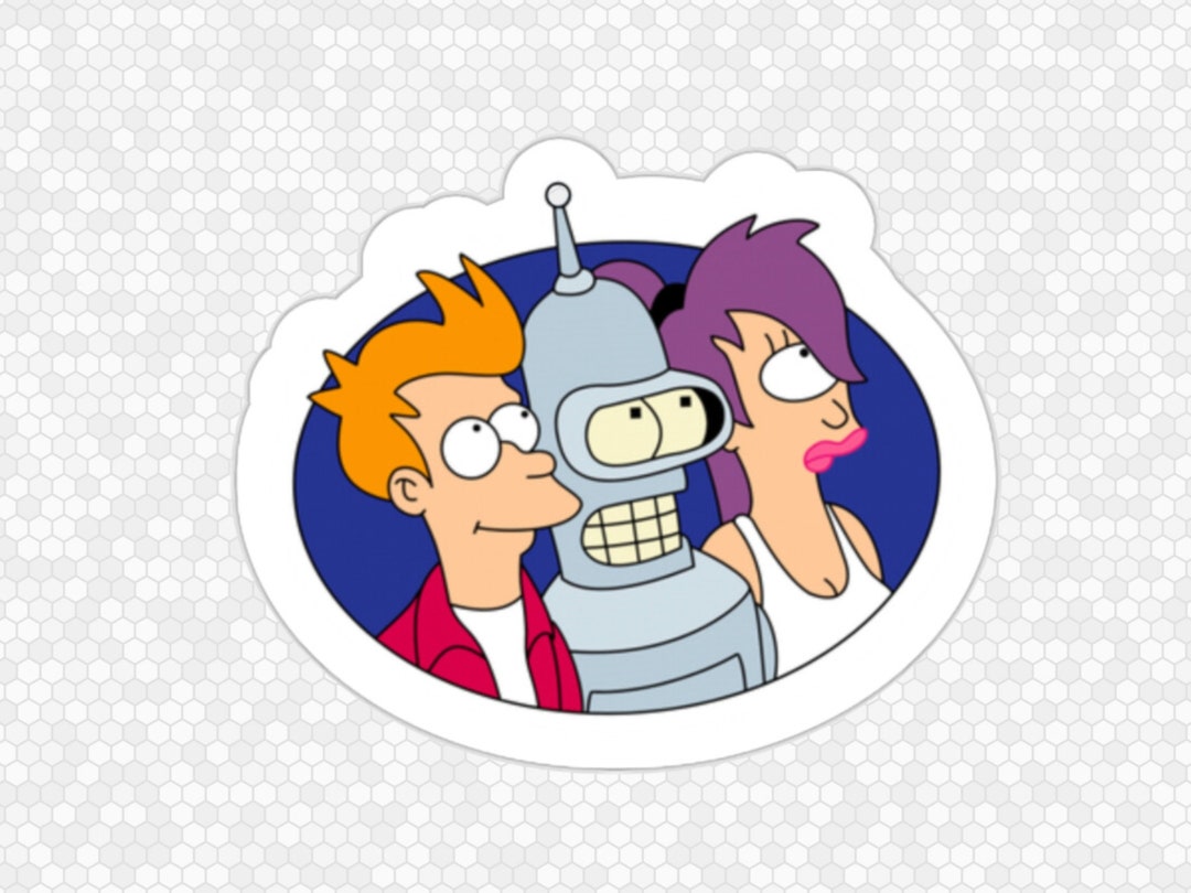 Futurama Sticker Fry, Bender, Leela - Etsy