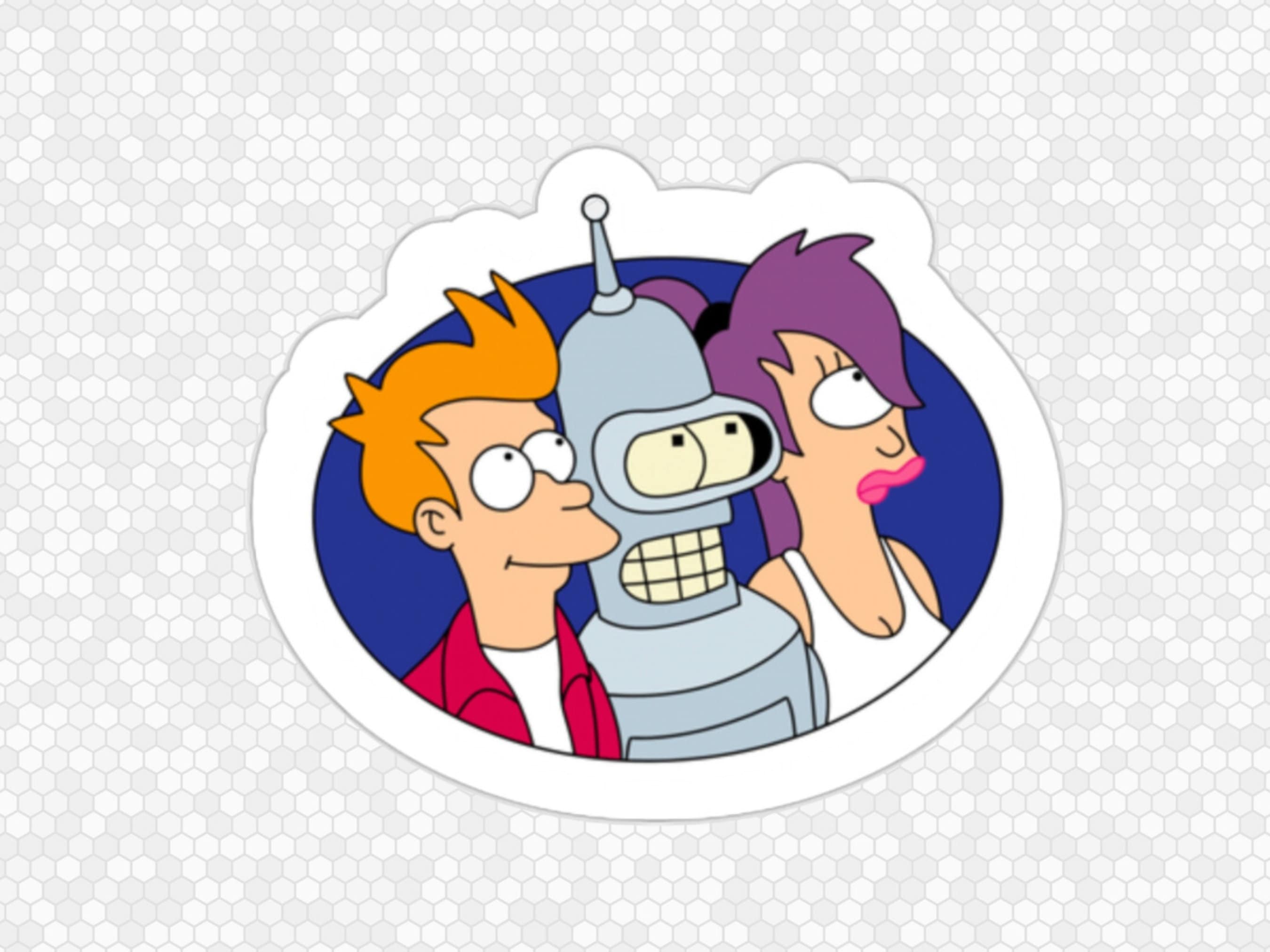Futurama Sticker Fry, Bender, Leela - Etsy