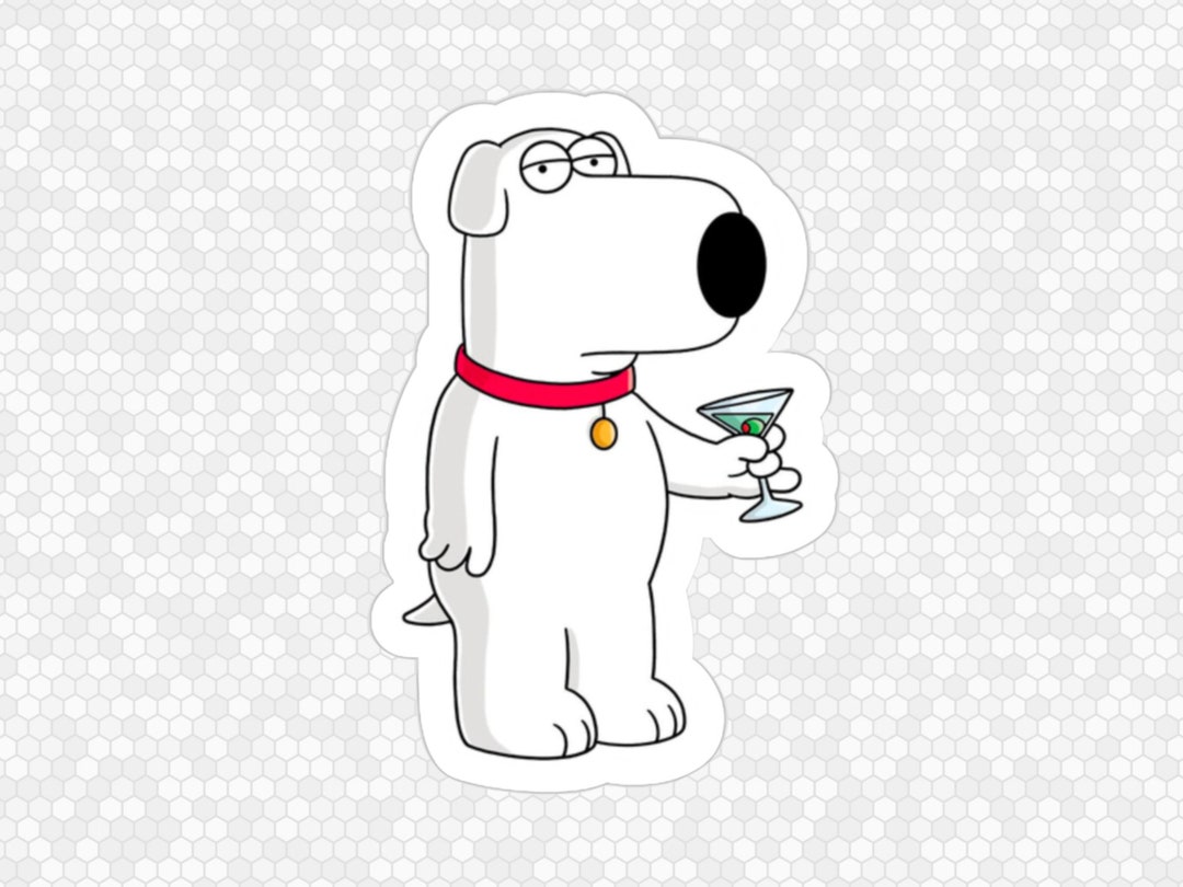 Martini Brian Family Guy Sticker - Etsy