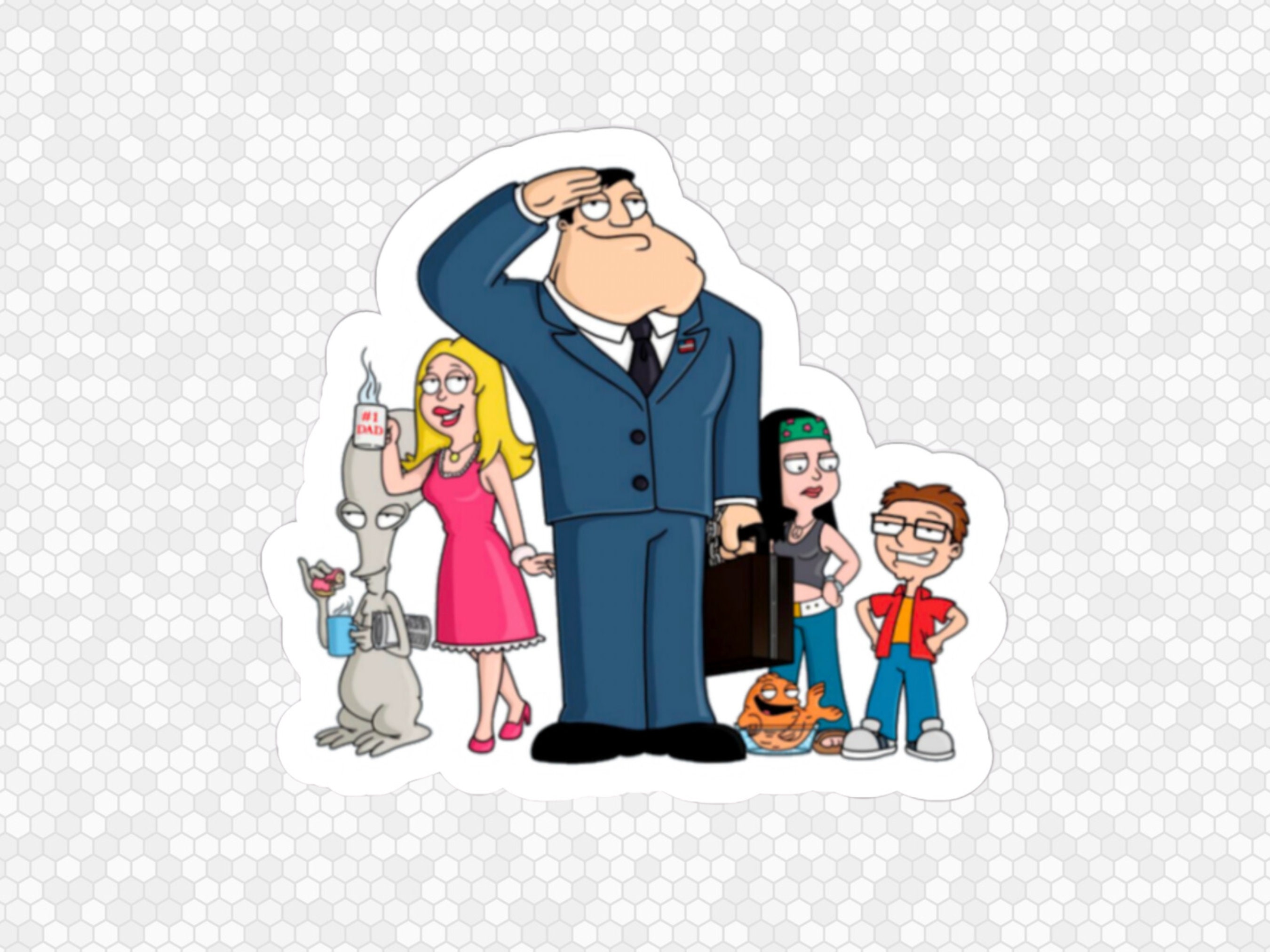 American Dad Sticker - Etsy