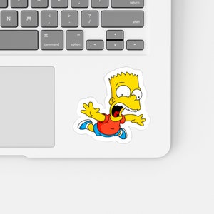 Falling Bart the Simpsons Sticker - Etsy