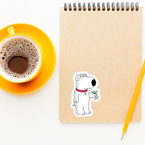 Martini Brian Family Guy Sticker - Etsy