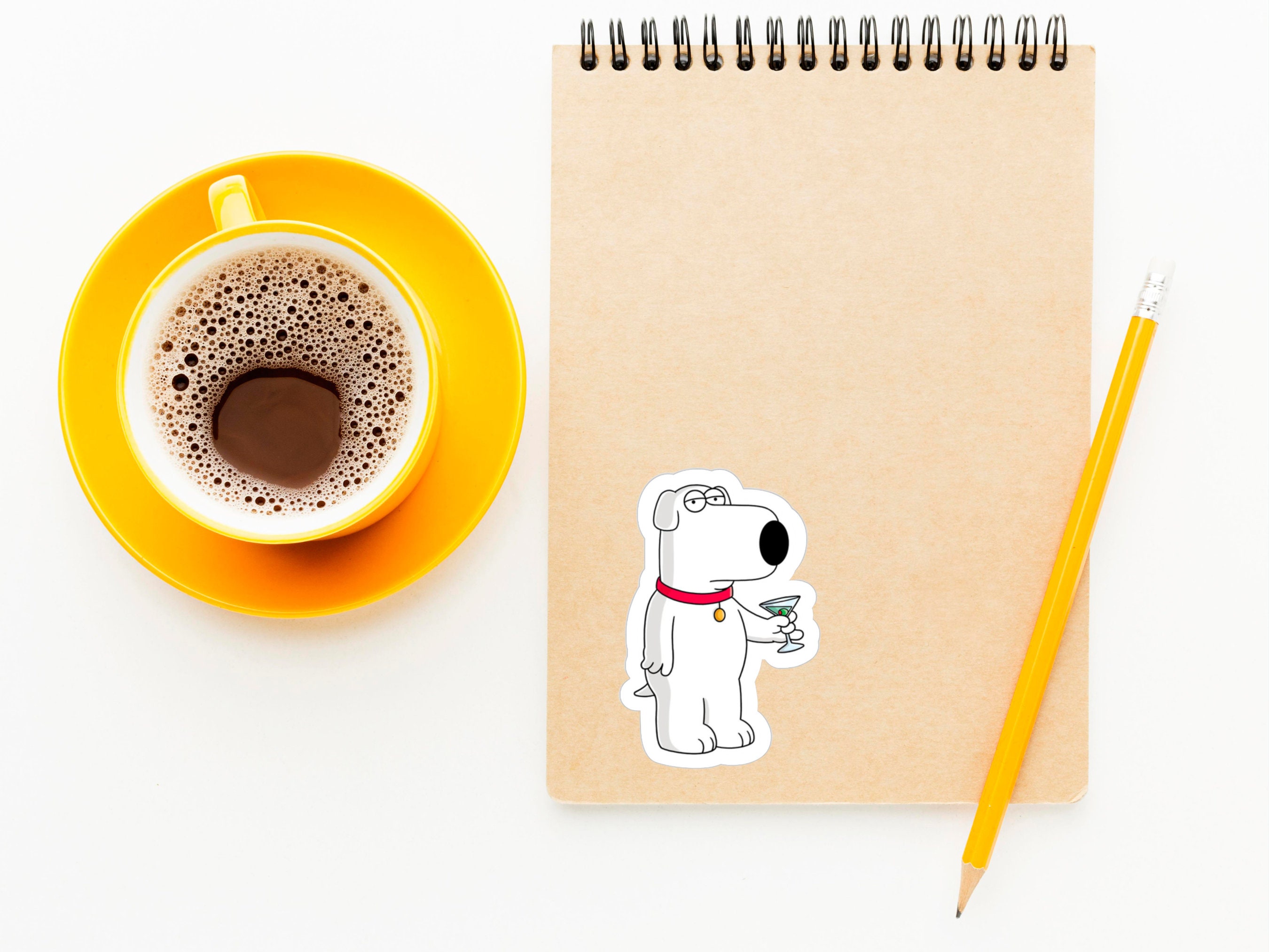 Martini Brian Family Guy Sticker - Etsy