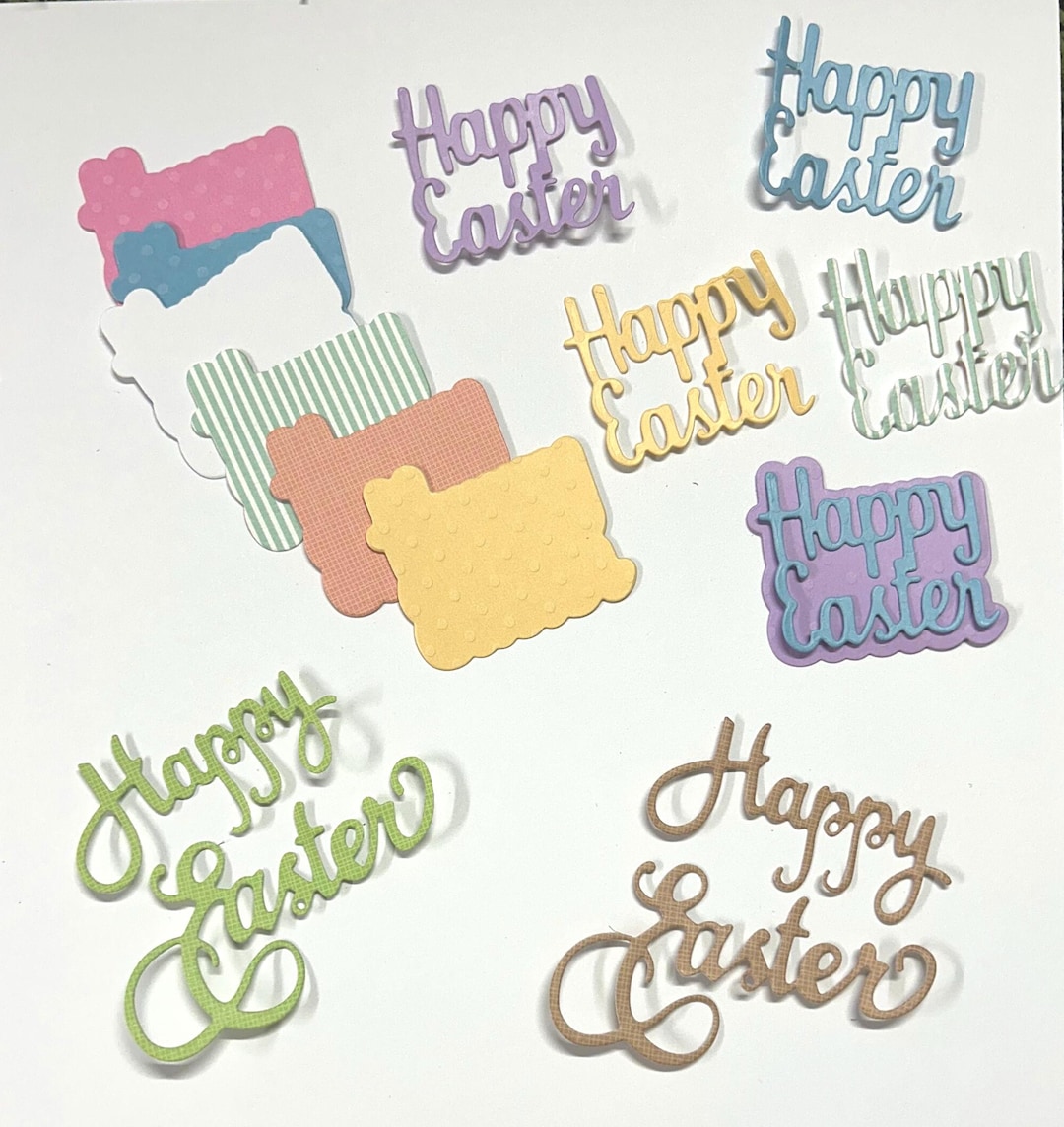20 Happy Easter Die Cuts - Etsy