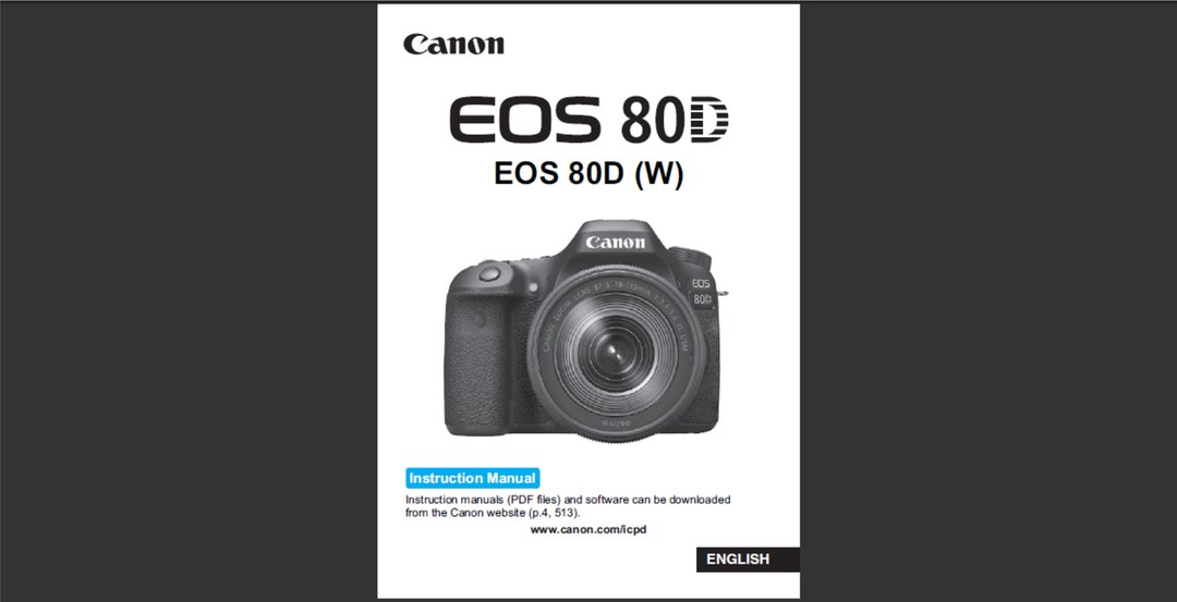 Canon EOS 80D User Owners Manual PDF Digital Download - Etsy