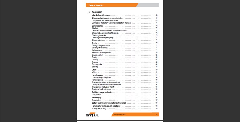 Still EXU SF20 Electric Pallet Truck User Manual Pdf Digital Download ...