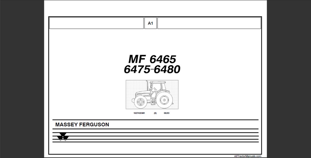 Massey Ferguson MF 6465, 6475 and 6480 Catalog Parts List Manuals PDF ...