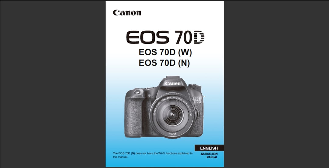 Canon EOS 70D User Owners Manual PDF Digital Download - Etsy