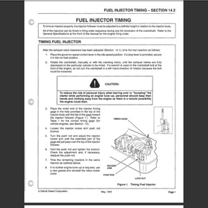 Detroit Diesel Inline Series 71 Diesel Engine Service Workshop Manual ...
