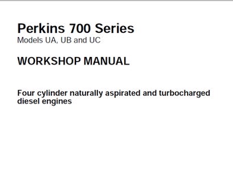 PERKINS 700 Series Workshop Manual - Etsy