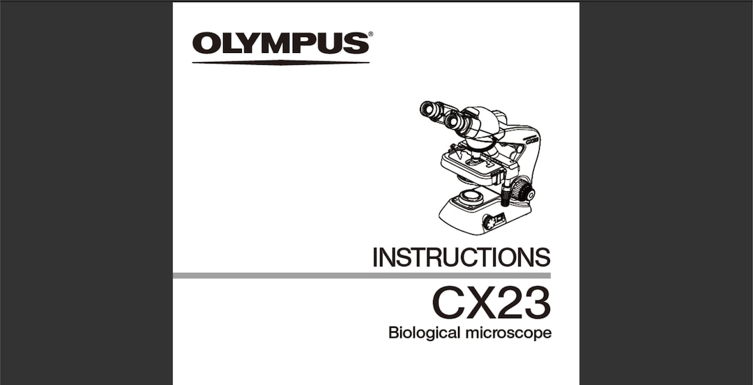 Olympus CX23 Microscope Manual PDF Digital Download - Etsy Olympus CX23 Microscope Manual PDF Digital Download - Etsy