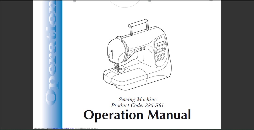 Brother 885 S61 Owners Manual PDF Digital Download - Etsy