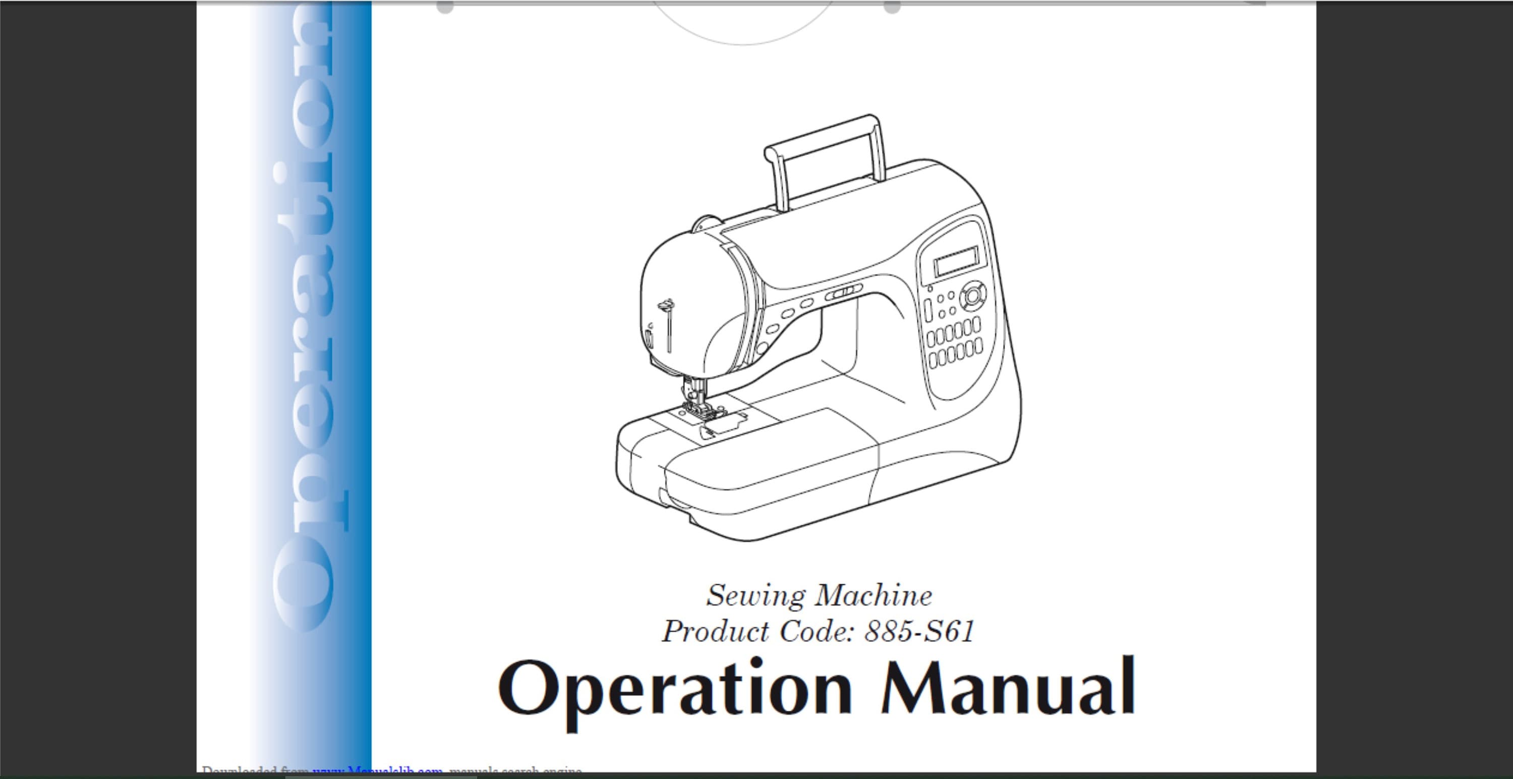 Brother 885 S61 Owners Manual PDF Digital Download - Etsy