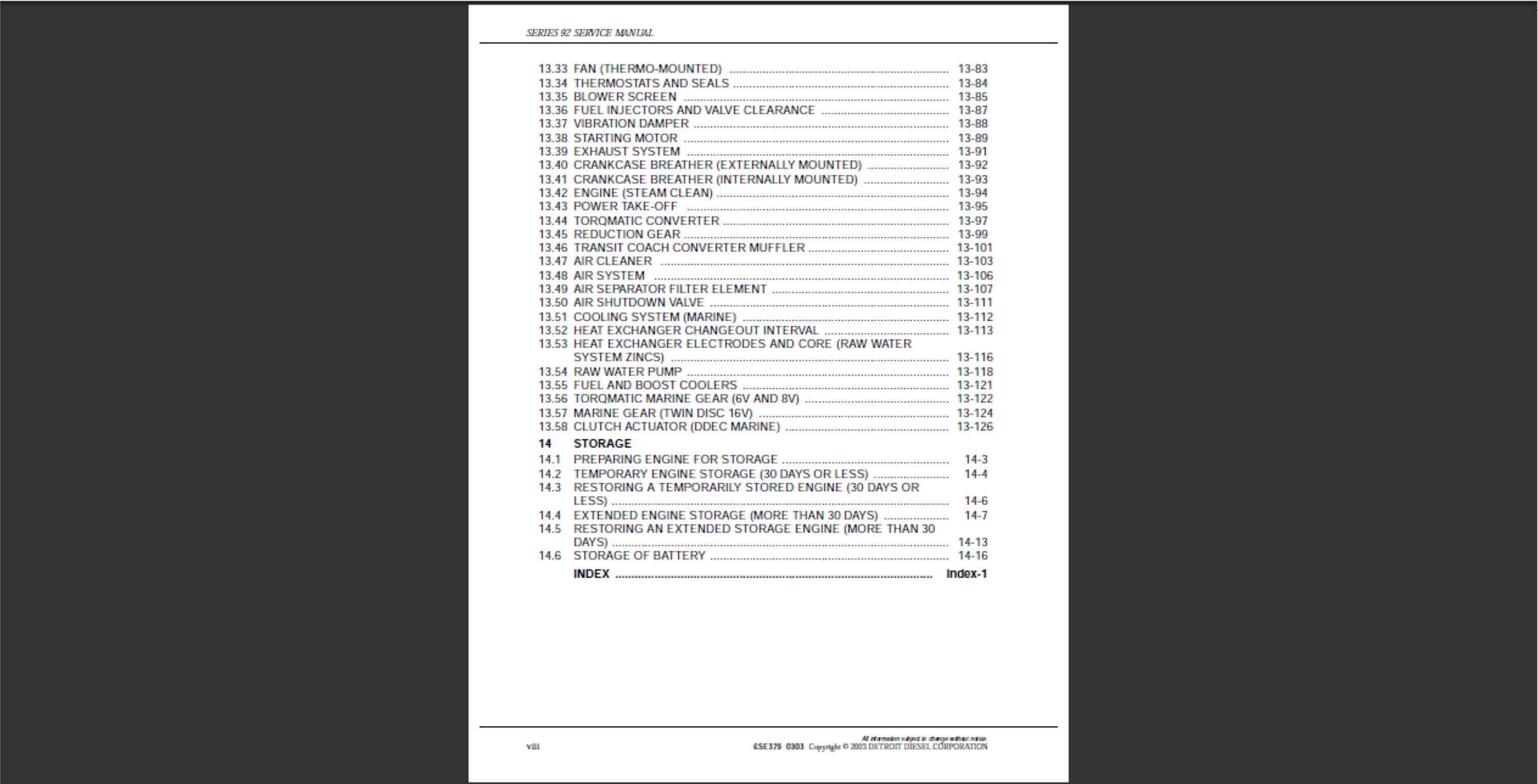 Detroit Diesel Series 92 Diesel Engine Service Workshop Manual Pdf ...