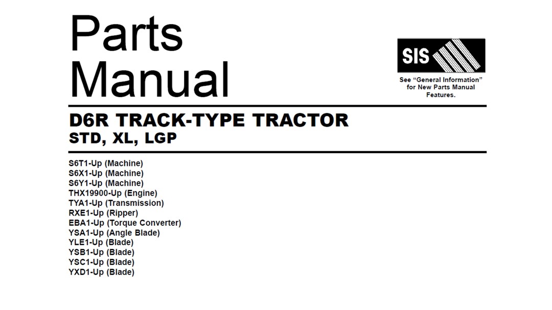 Caterpillar Cat D6R Track Type Tractor Spare Parts Manual Catalog Pdf ...