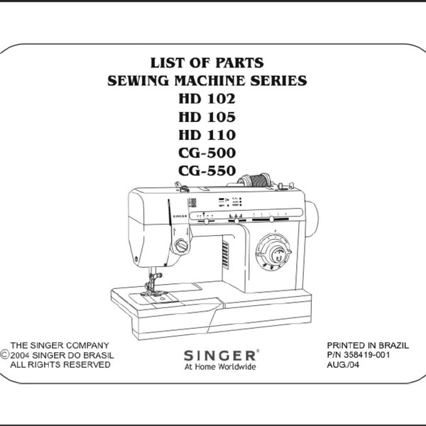 Singer Cg 500 - Etsy