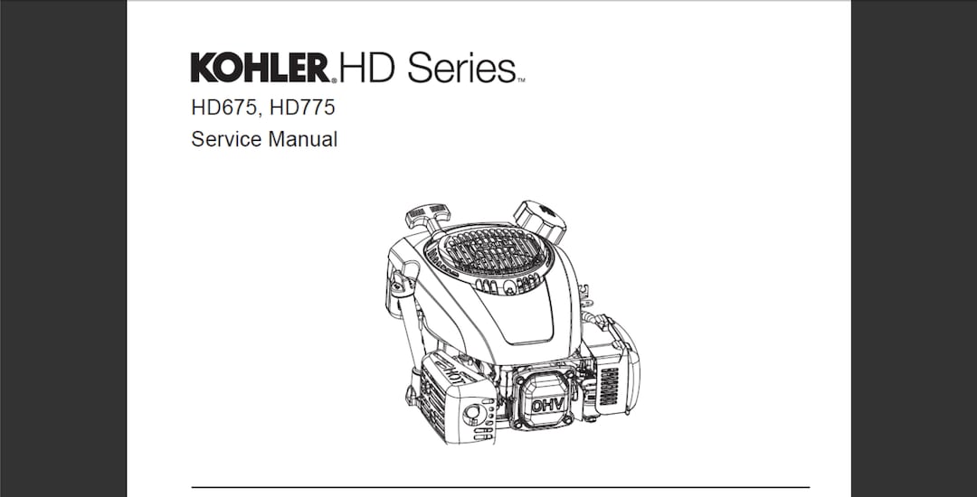 Kohler HD Series HD675 and HD775 Engine Workshop Service Manual Pdf - Etsy
