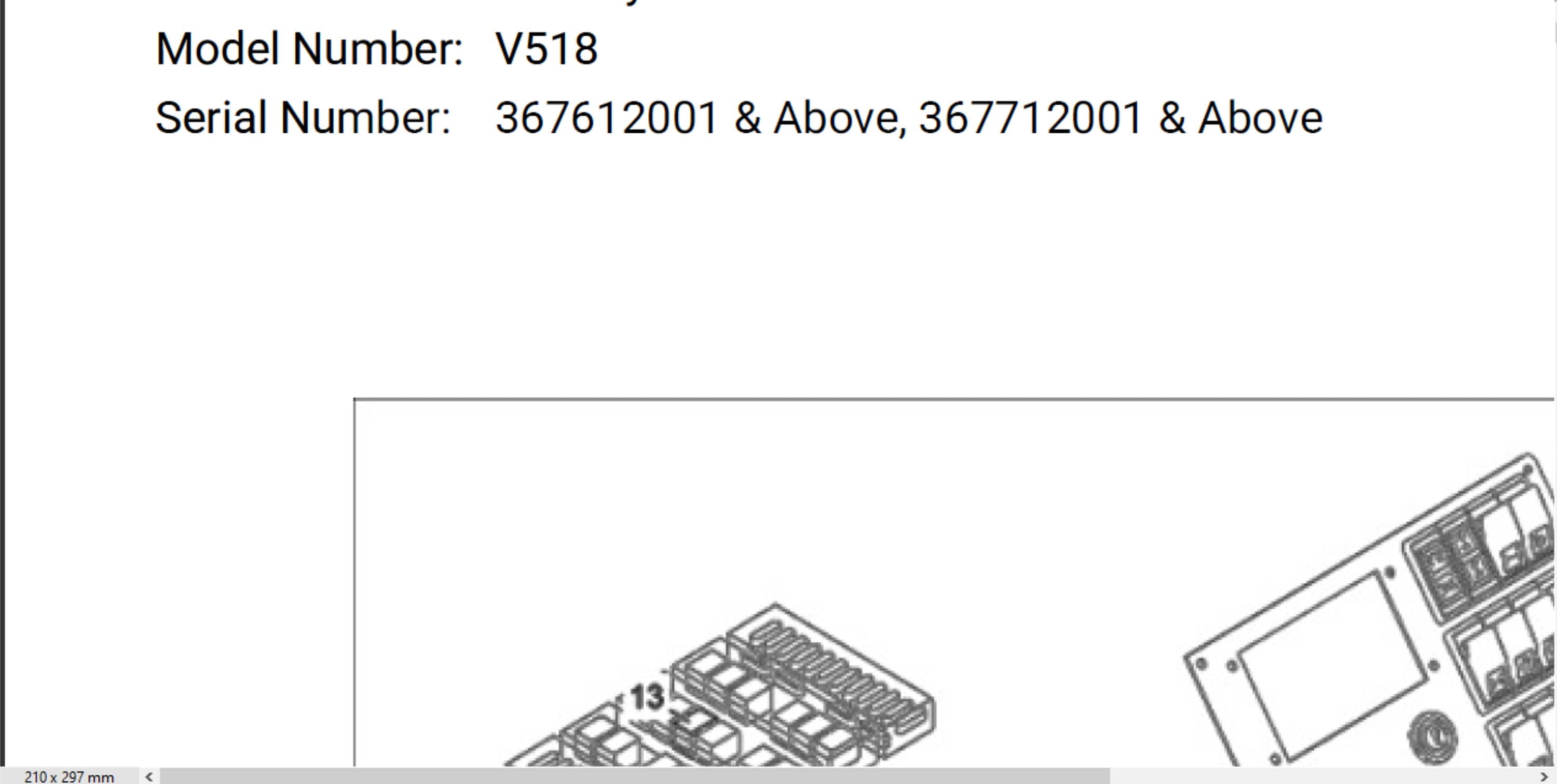 Bobcat V518 Telehandler Serial Number: 367612001 and Above, 367712001 ...