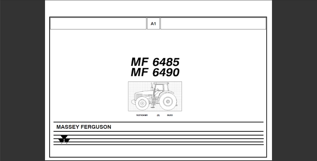Massey Ferguson MF 6485 and MF 6490 Catalog Parts List Manuals PDF ...