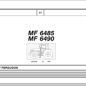 Massey Ferguson MF 6485 and MF 6490 Catalog Parts List Manuals PDF ...