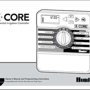 Hunter X-core Owner’s Manual and Programming Instructions PDF Digital Download - Etsy