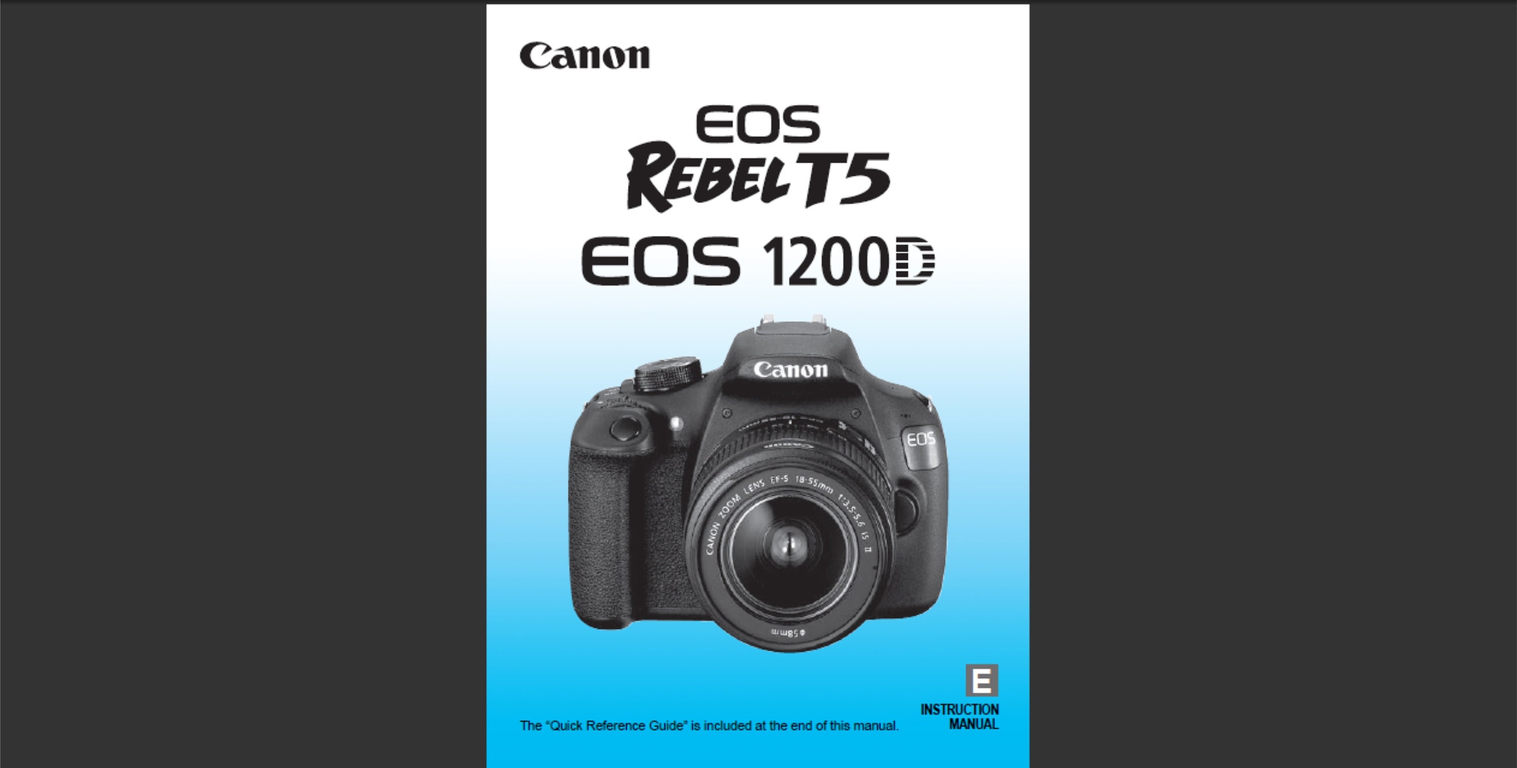 Canon EOS 1200D Rebel T5 User Owners Manual PDF Digital Download - Etsy