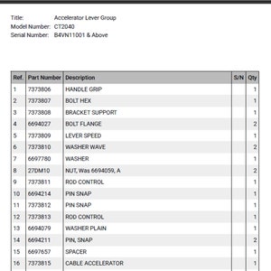 Bobcat CT2040 Tractor Serial Number: B4VN11001 & Above Spare Parts Manual Parts PDF - Etsy