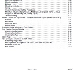 JLG 600S 600SJ 660SJ 600A 600AJ Boom Lift Workshop Service and ...