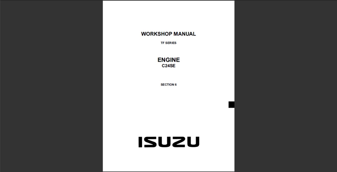 Isuzu TF Series C24SE Engine Workshop Service Manual Pdf - Etsy