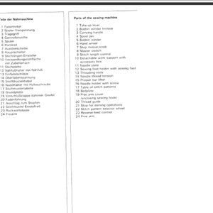 Pfaff Varimatic 6085 and Pfaff Varimatic 6087 Owners Manual PDF Digital ...