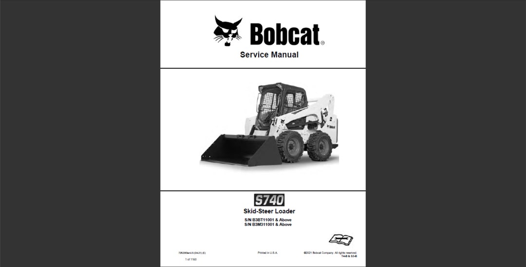 Bobcat S740 Skid Steer Loader Workshop Service Manual PDF Digital ...
