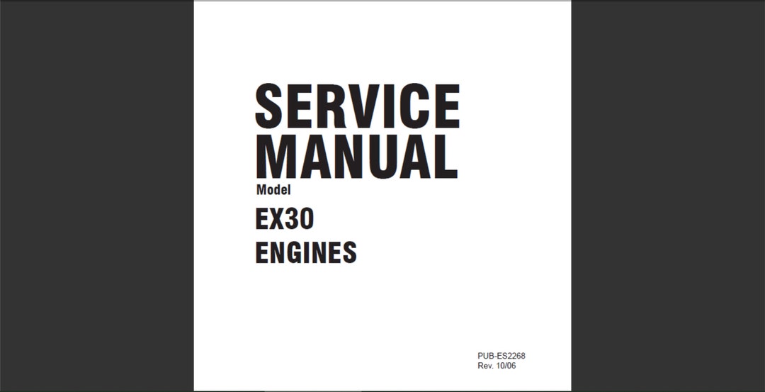 Robin America EX30 Engine Repair Workshop Service Manual PDF - Etsy