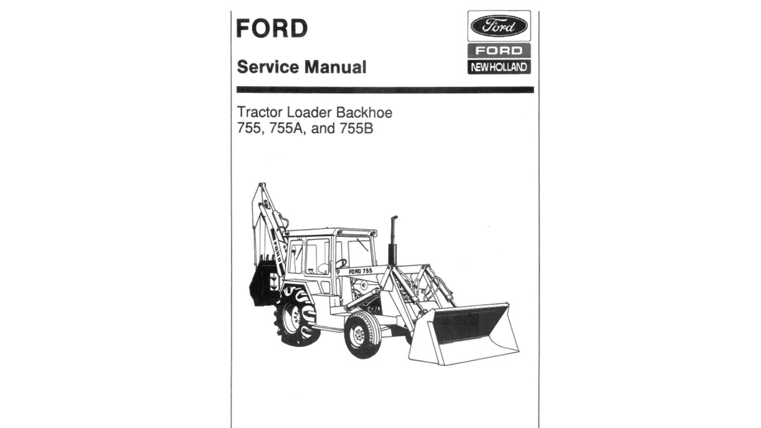 Ford 755 755A and 755B Tractor Loader Backhoe Serial 40075510 Workshop ...