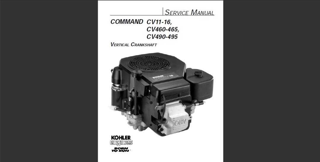 Kohler Command CV11-16, CV460-465 and CV490-495 Vertical Crankshaft ...